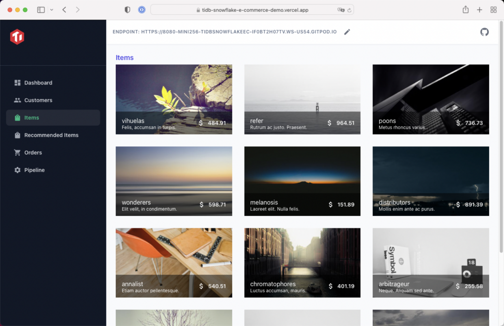 TiDB CloudとSnowflakeでEコマースシステムを構築する - 分散型NewSQLデータベース｜PingCAP株式会社