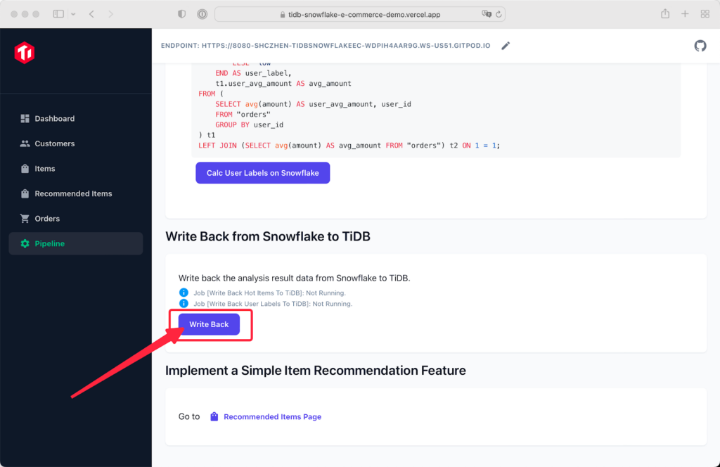 TiDB CloudとSnowflakeでEコマースシステムを構築する - 分散型NewSQLデータベース｜PingCAP株式会社