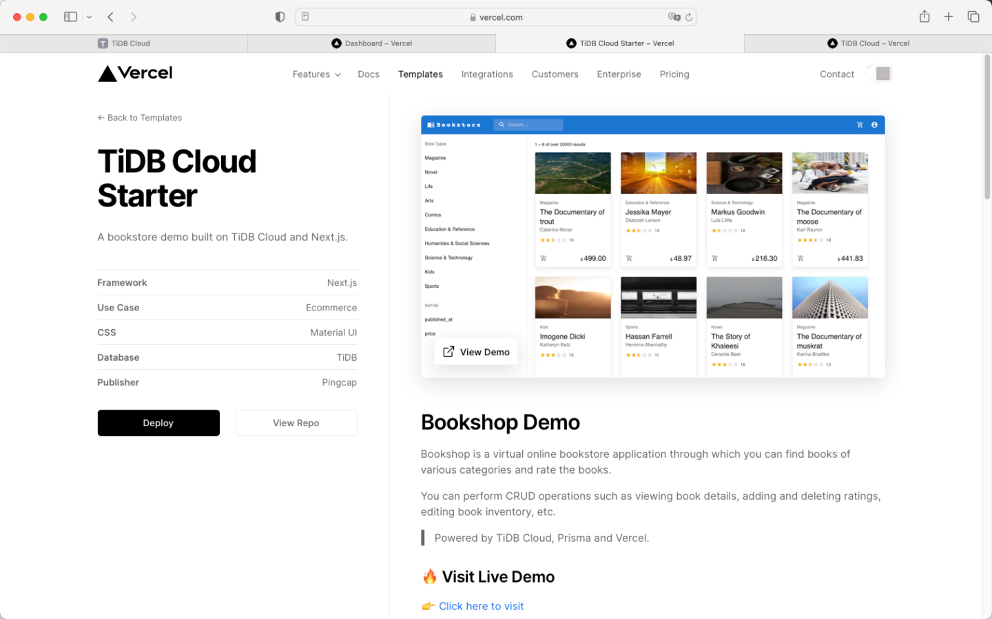 Using TiDB Serverless and Vercel to Streamline App Development | PingCAP株式会社