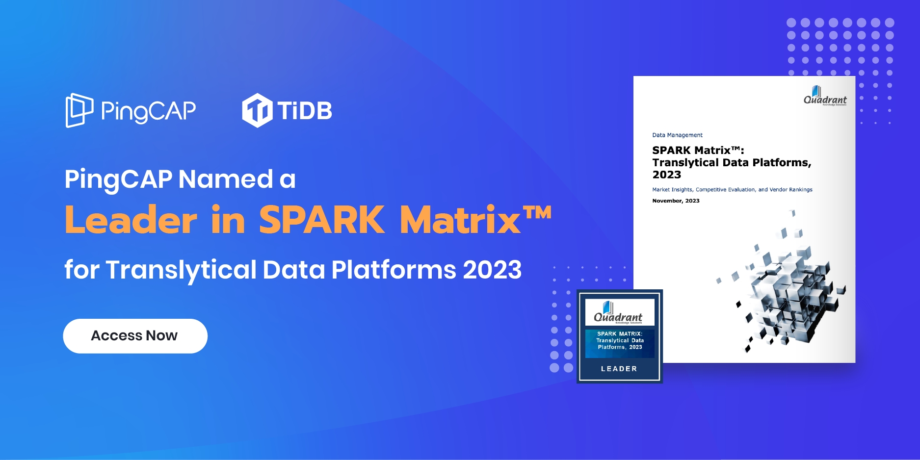 PingCAP Named a Leader in SPARK Matrix 2023