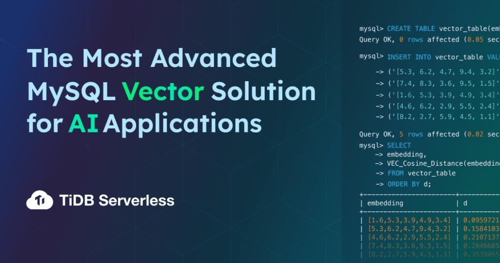 Built-In Vector MySQL Database